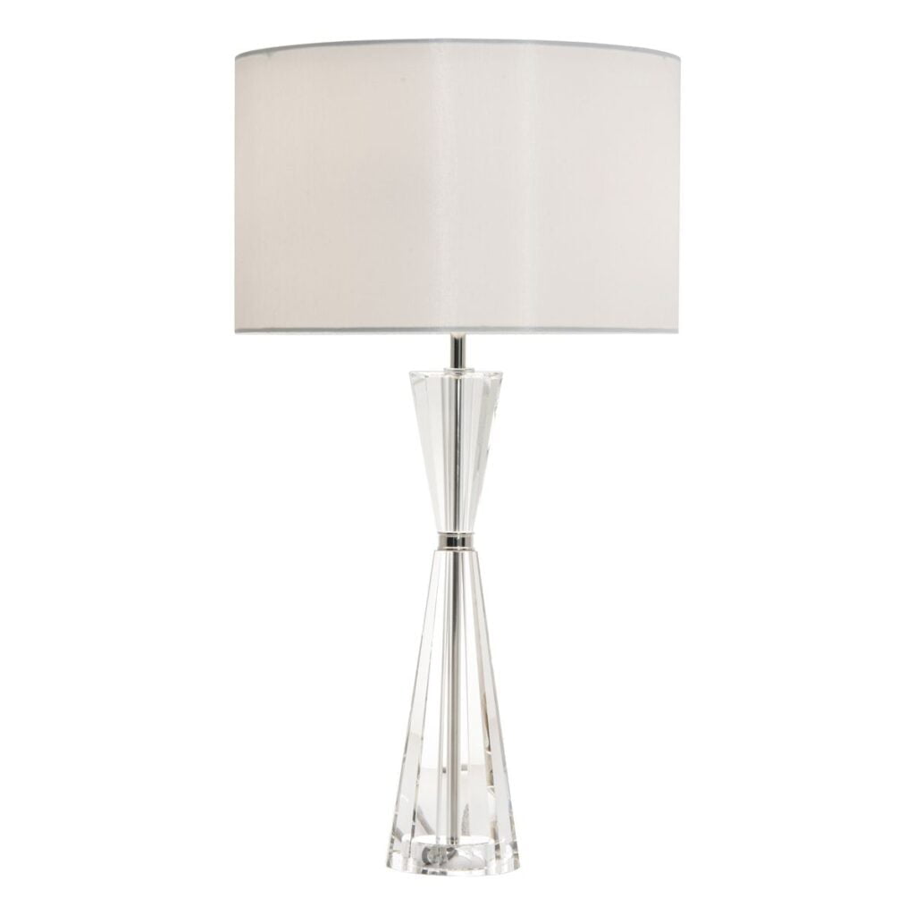 Risha 2lt Table Lamp Crystal & Polished Nickel C/W Shade RIS4208